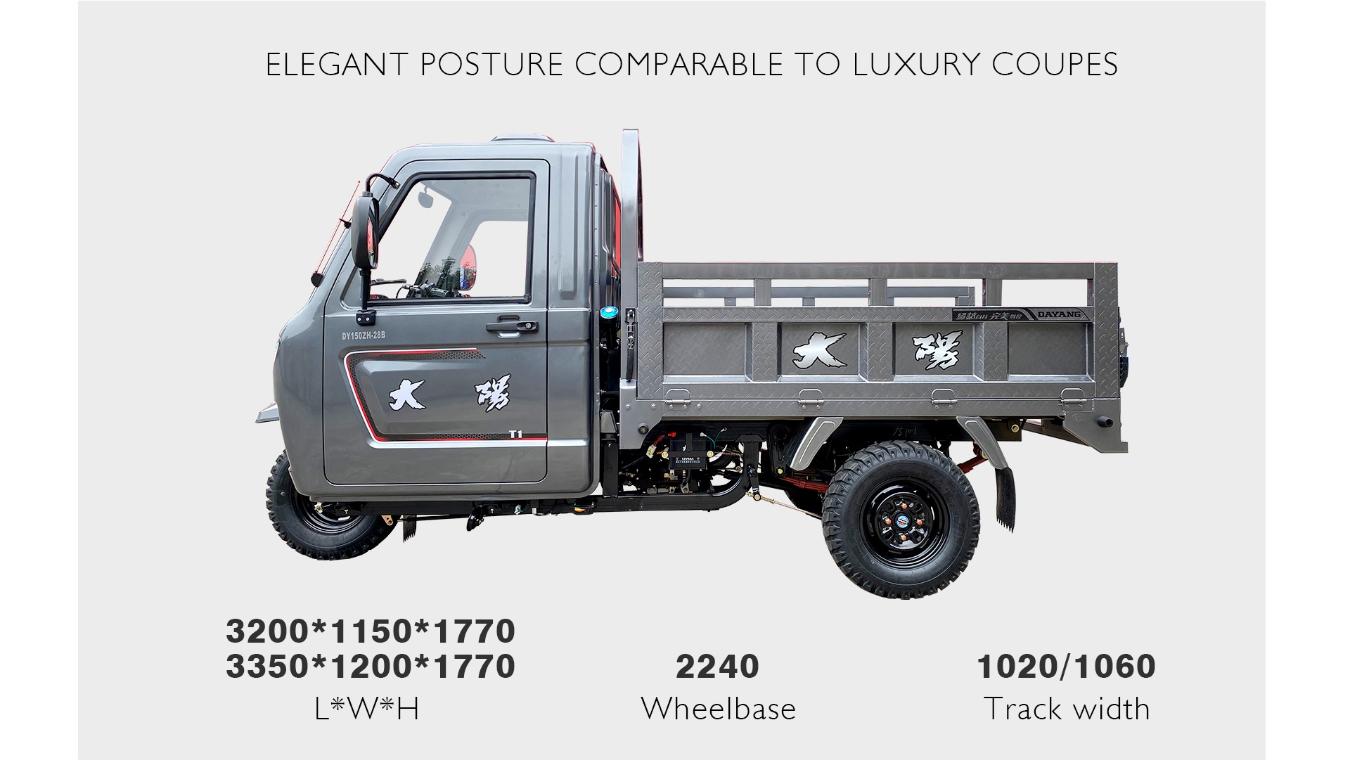China Customized 200cc Motor Cargo Three Wheeler With Front Cabine Box ...
